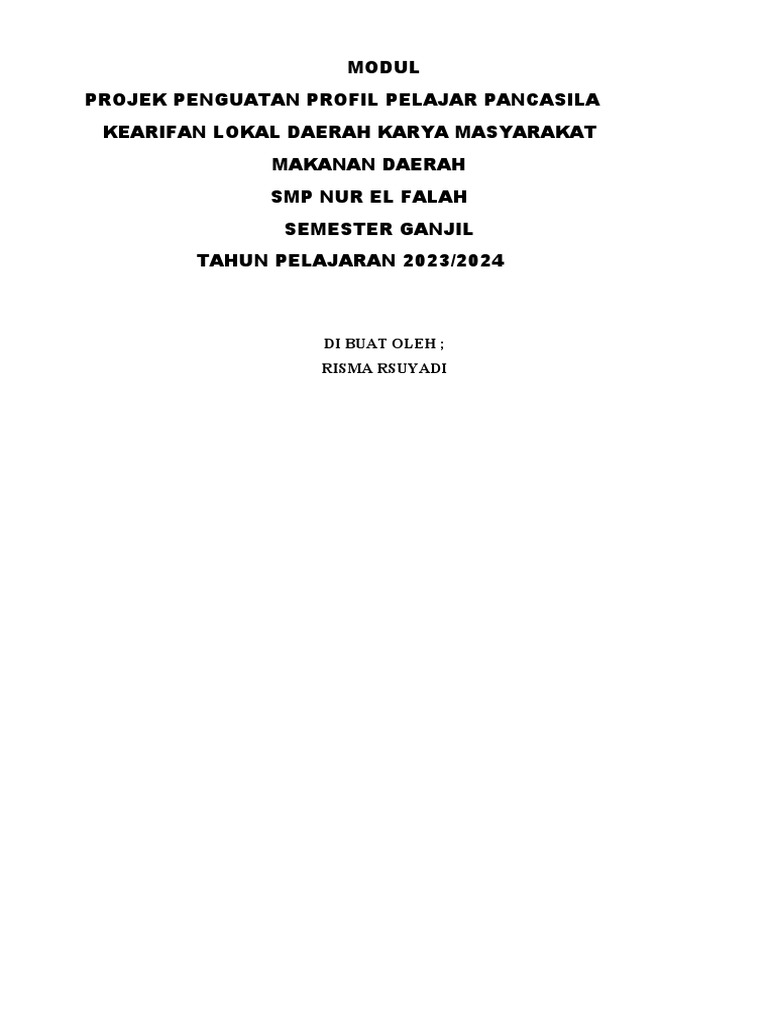 Modul Projek | PDF | Karier & Perkembangan | Ilmu Sosial