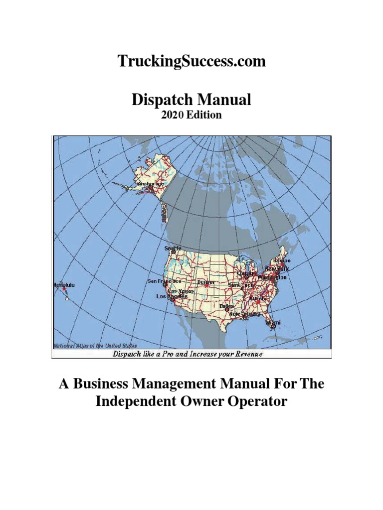 Dispatch Manual Trucking 2020 | PDF | Cargo | Truck Driver