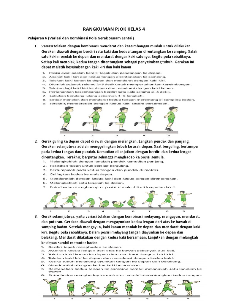 Rangkuman Pjok Kelas 4 | PDF