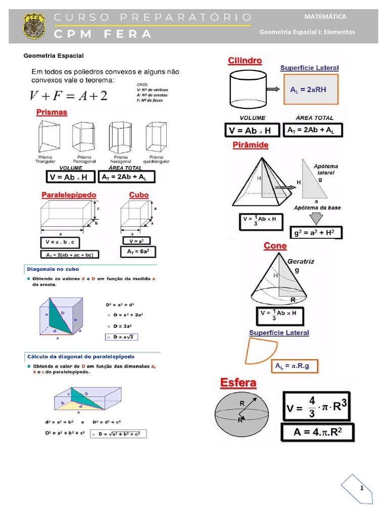 Geomatria Espacial | PDF | Euclides | Geometria Elementar