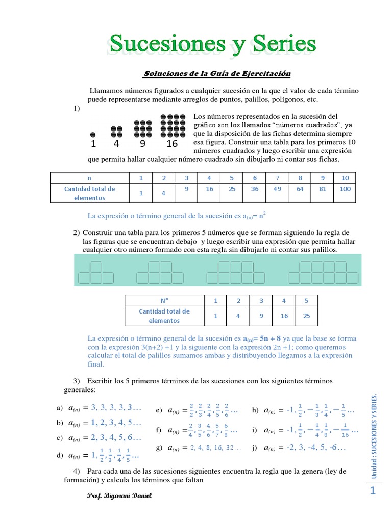 Modulo de Sucesiones - Soluciones | PDF | Matemáticas