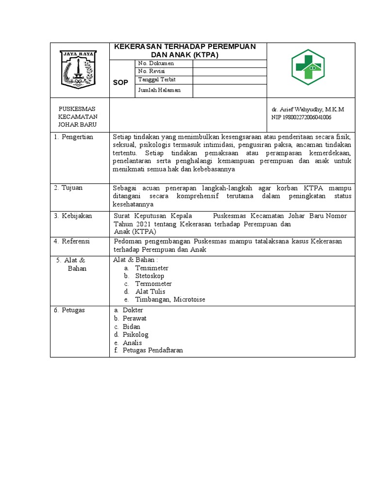 SOP Perbaikan KTPA | PDF
