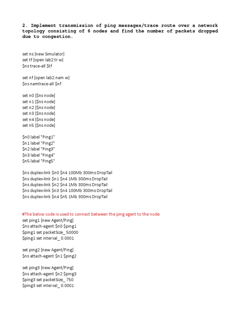Experiment 2 Ping Message | PDF | Network Topology | Internet Protocols