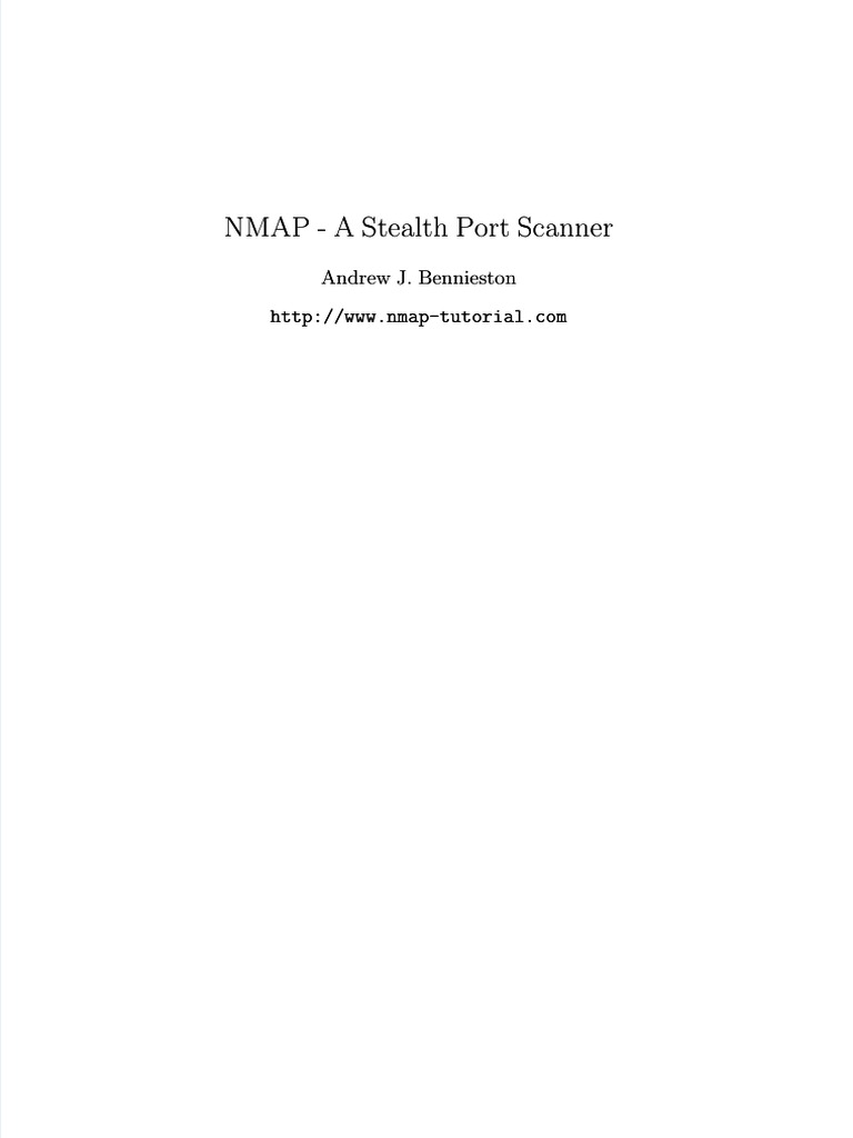 Pdf Nmap Tutorial Pdf Compress Pdf Transmission Control Protocol Internet Protocols