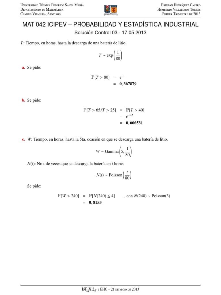 Solucion - Control - 3 Estadistica | PDF