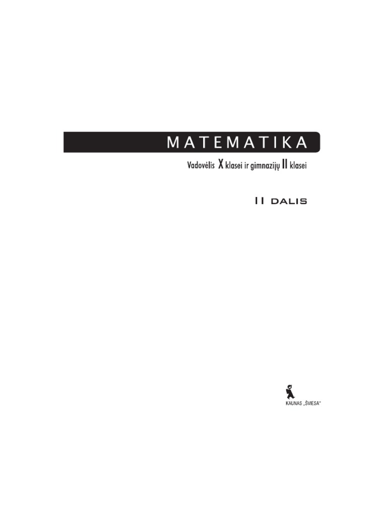 Matematika 10 Kl. 2 Dalis | PDF