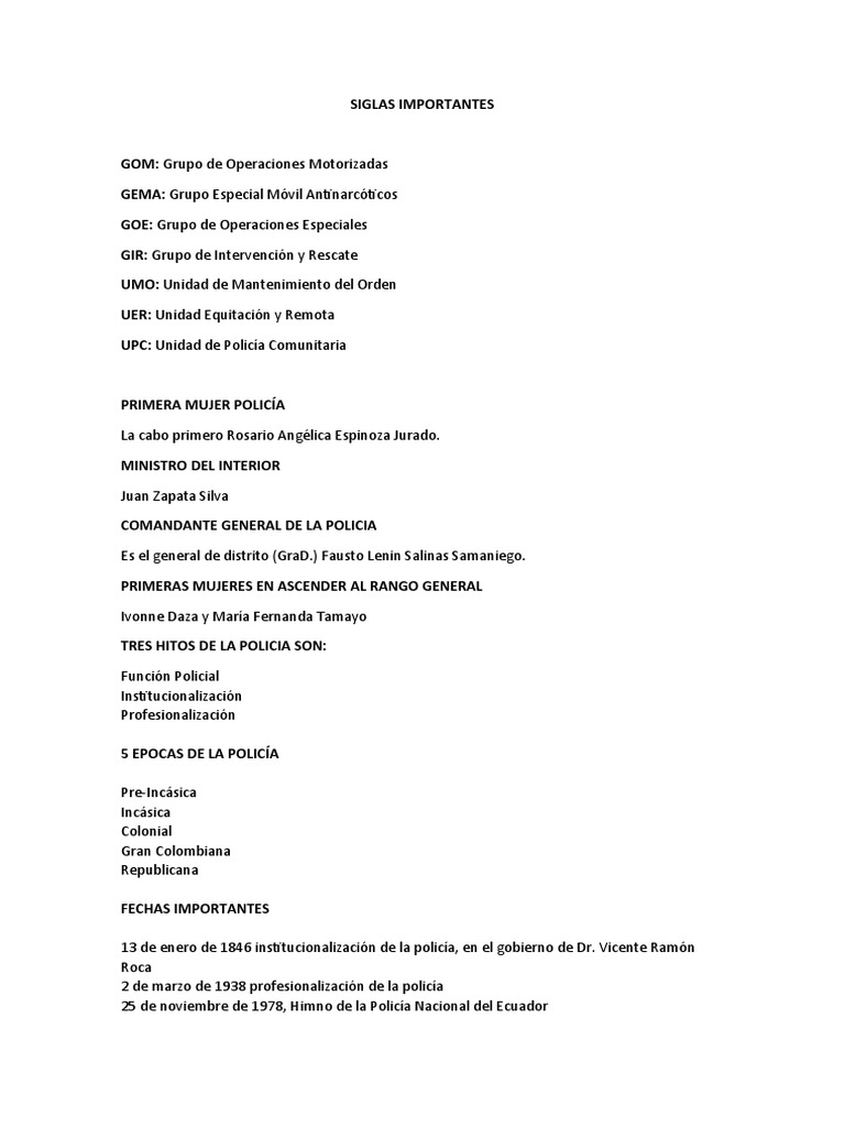 SIGLAS IMPORTANTES | PDF