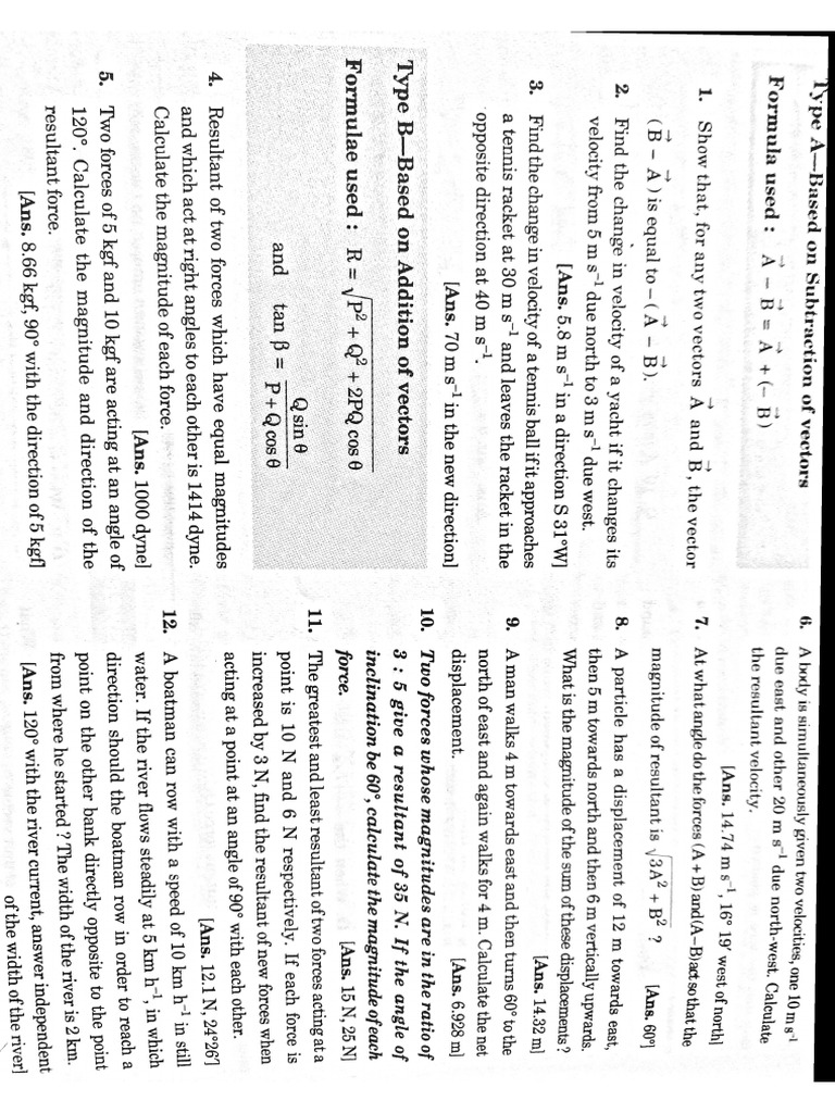 Vector Questions | PDF
