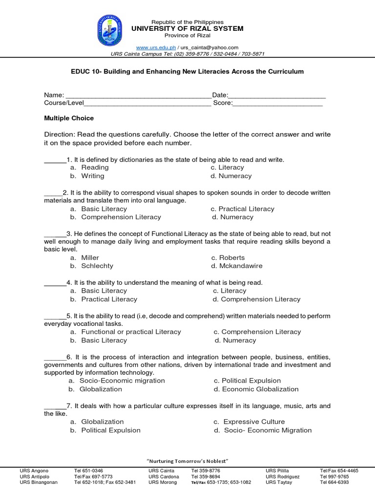 Harold A. Abella - Cbc-Reviewer in Educ 10 | PDF | Literacy | Debt