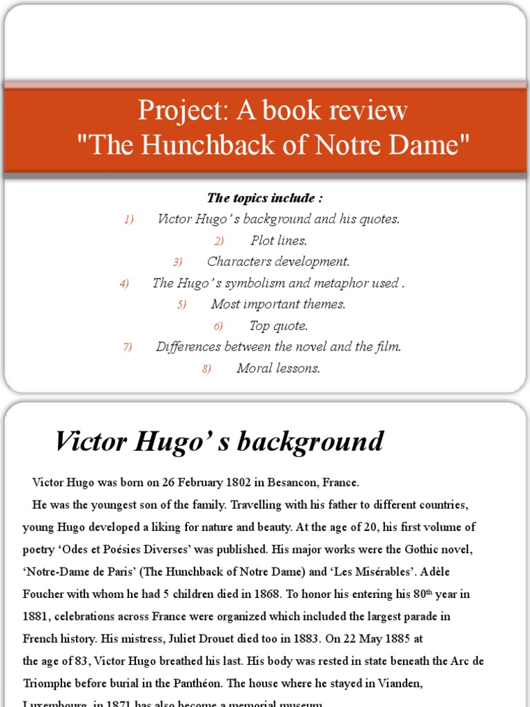 A Book Review-Hygo | PDF | Claude Frollo | Quasimodo