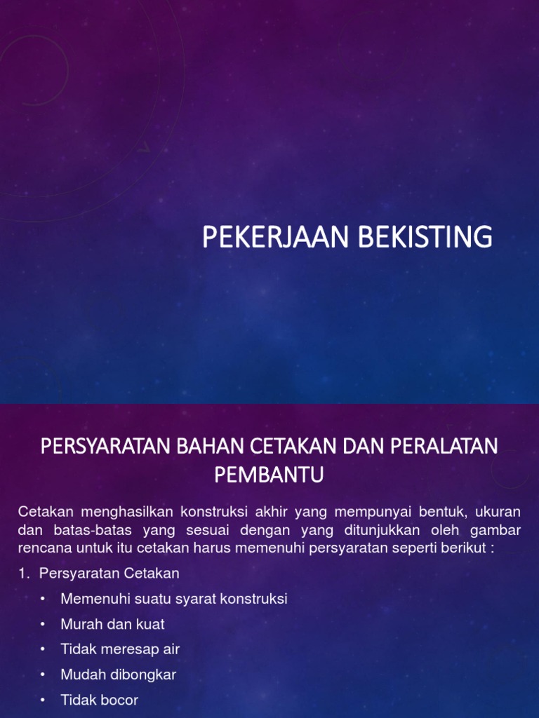 Panduan Pekerjaan Bekisting Konstruksi | PDF