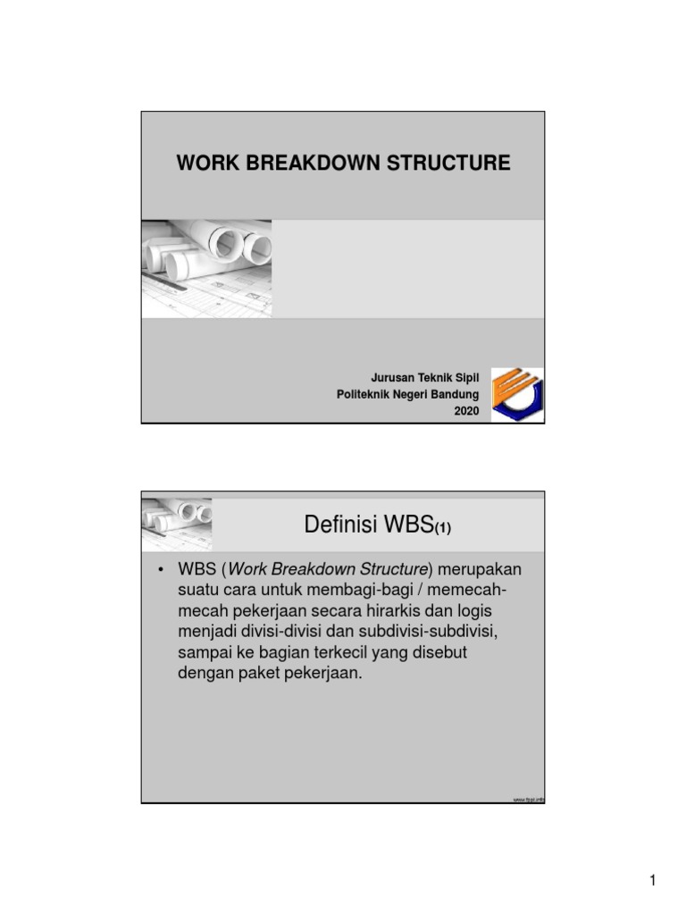 WBS (Work Breakdown Structure) | PDF