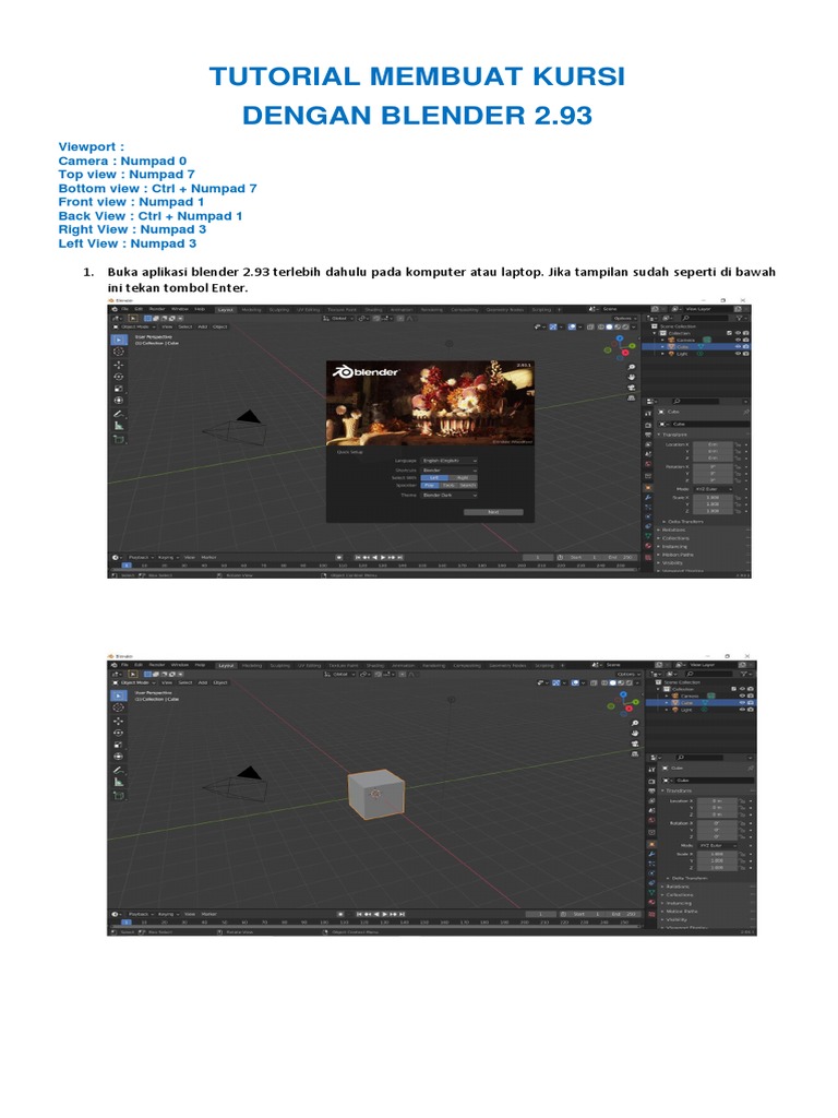 Tutorial Membuat Kursi Dengan Blender | PDF