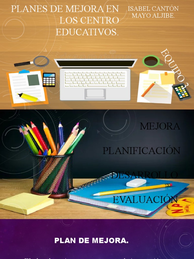 Planes de Mejora en Los Centro Educativos | PDF