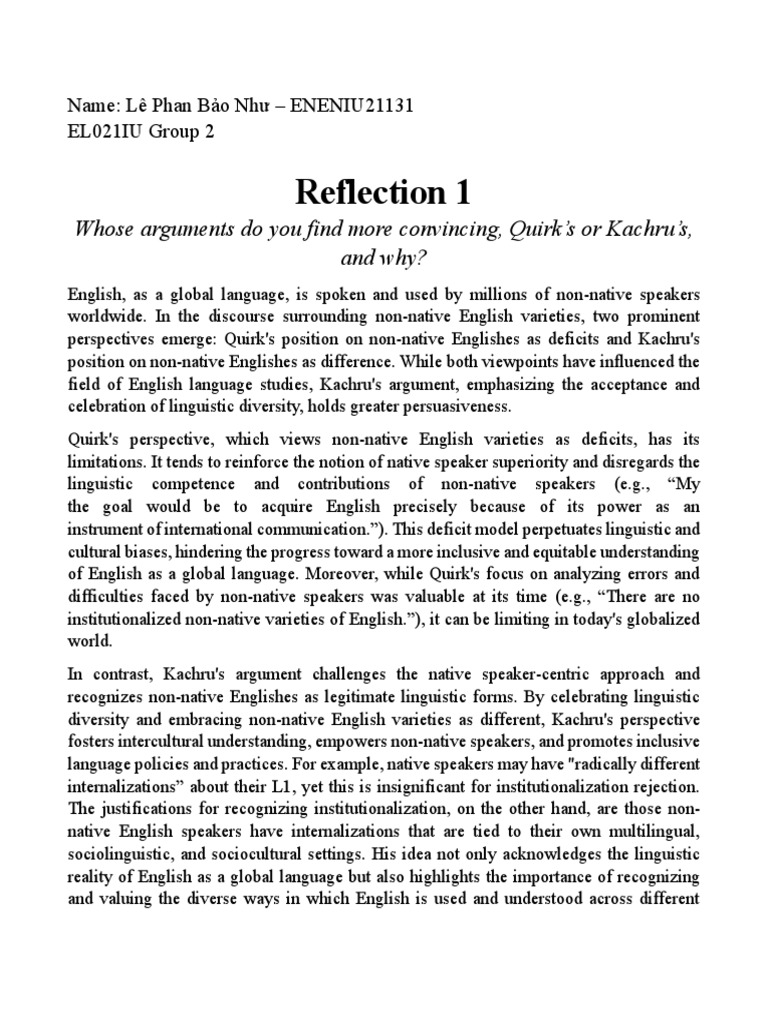 Reflect 1 | PDF | English Language | Linguistics