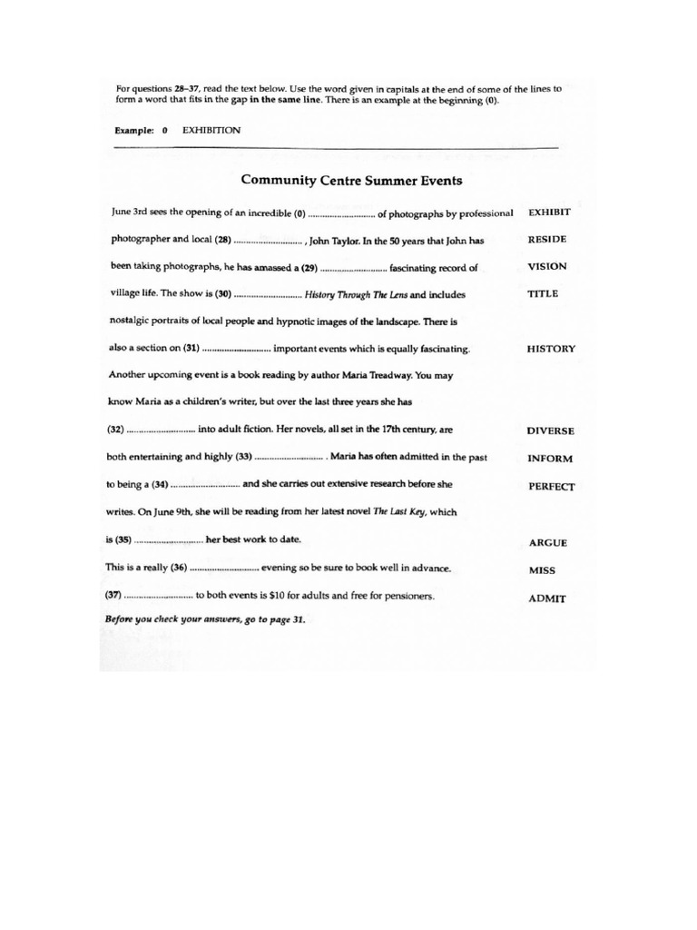 CAE Word Formation | PDF