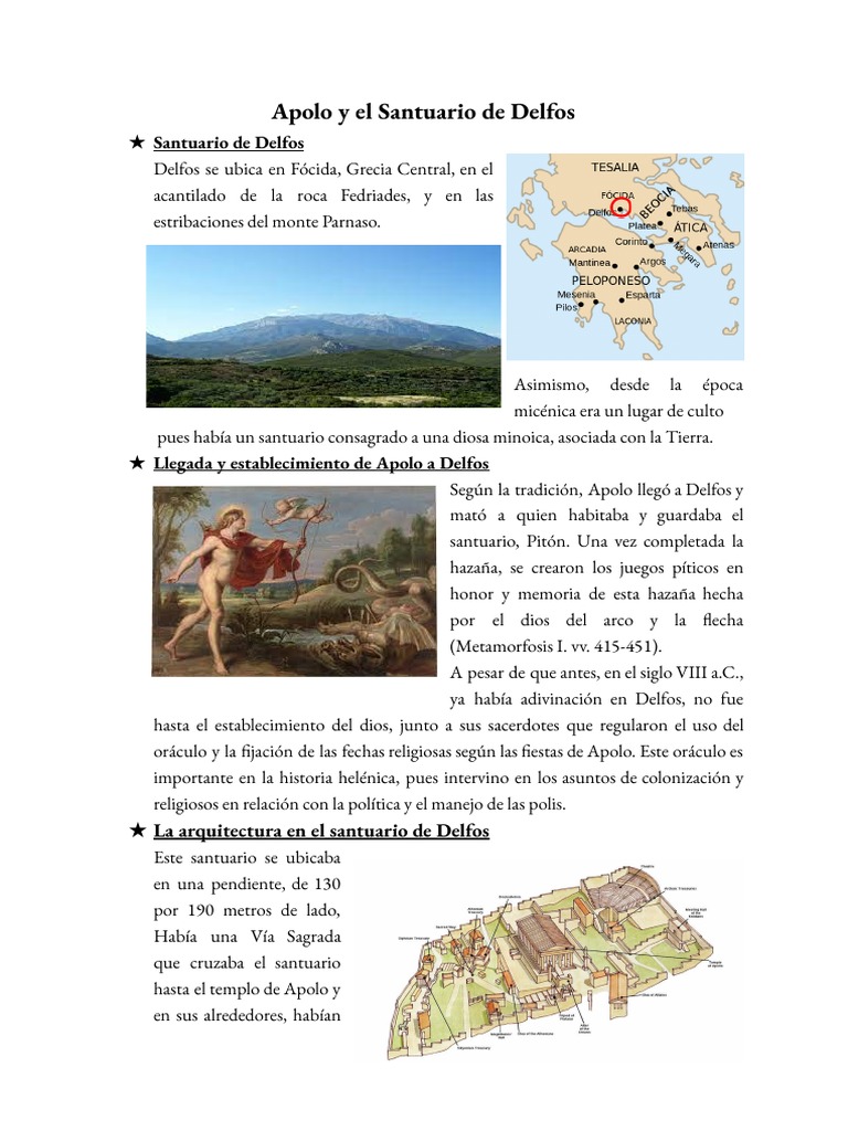 Apolo y El Santuario de Delfos | PDF | Delphi | Apolo