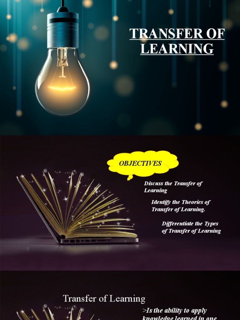 Topic 15 Transfer of Learning | Download Free PDF | Learning | Theory