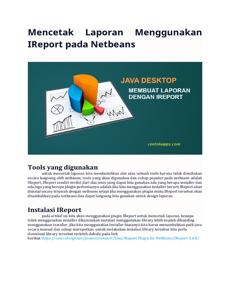 Mencetak Laporan Dengan Ireport Netbeans | PDF