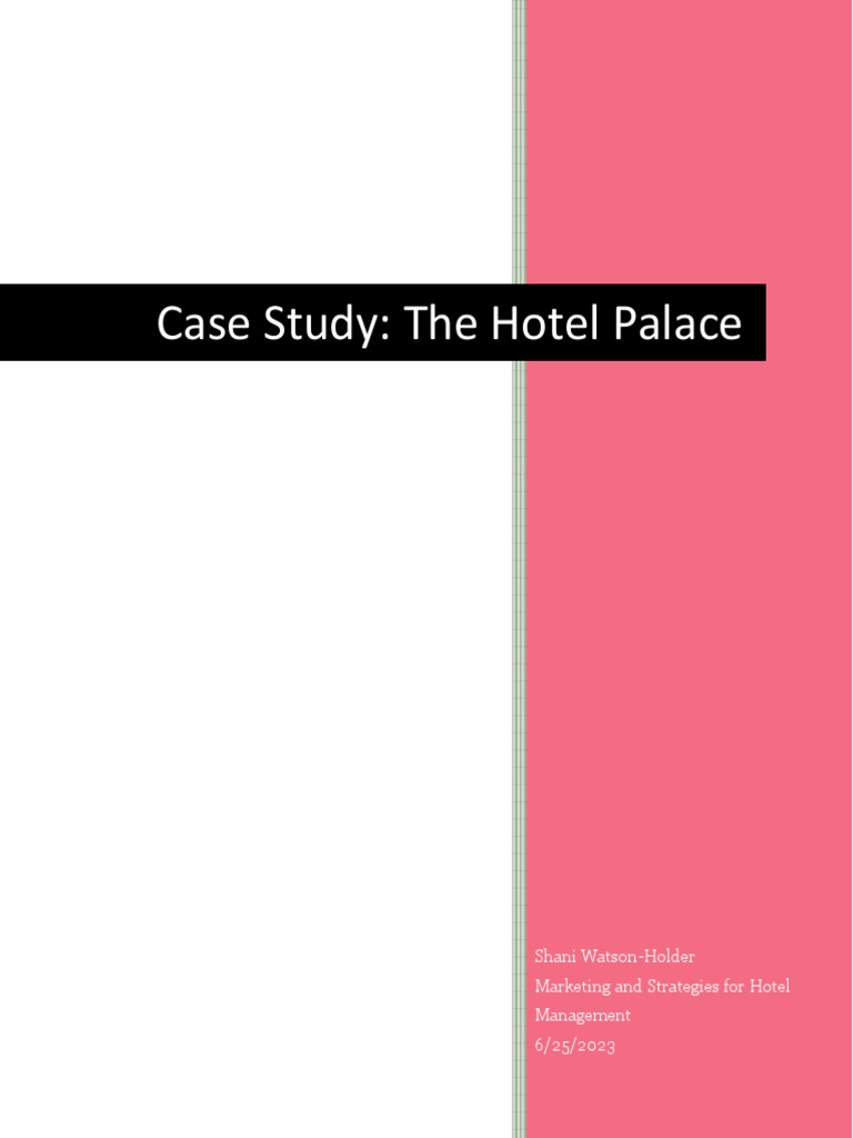 Case Study Hotel Palace | PDF | Waiting Staff