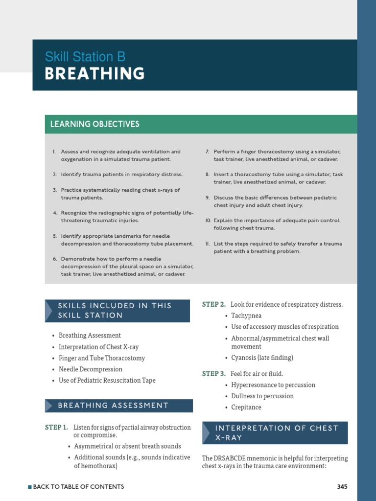 Breathing Skills | PDF | Thorax | Respiratory System