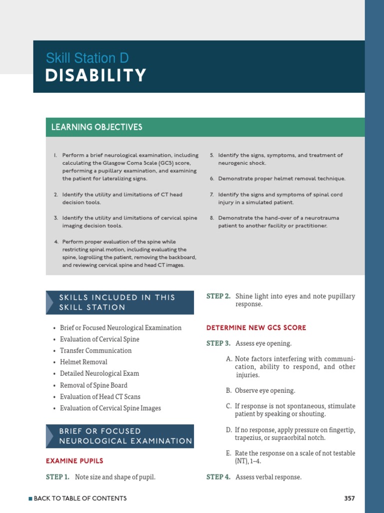 Disability Skills | PDF | Spinal Cord | Anatomical Terms Of Motion
