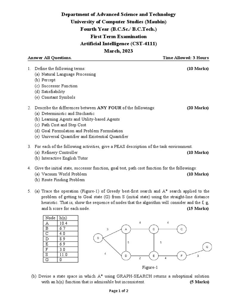 CST-4111 (Ai) | PDF | Computing | Cognition