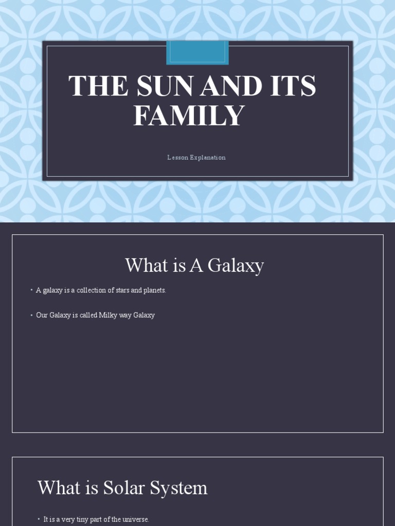 The Sun and Its Family | PDF | Science & Mathematics