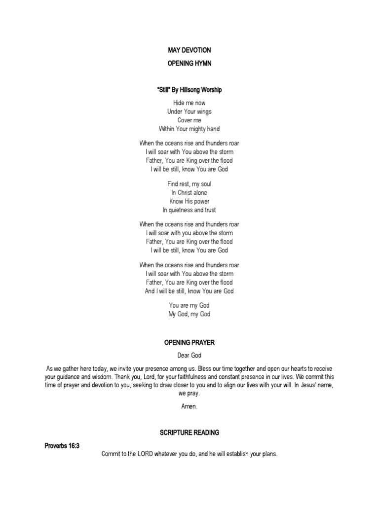 May Devotion | PDF | Prayer | God