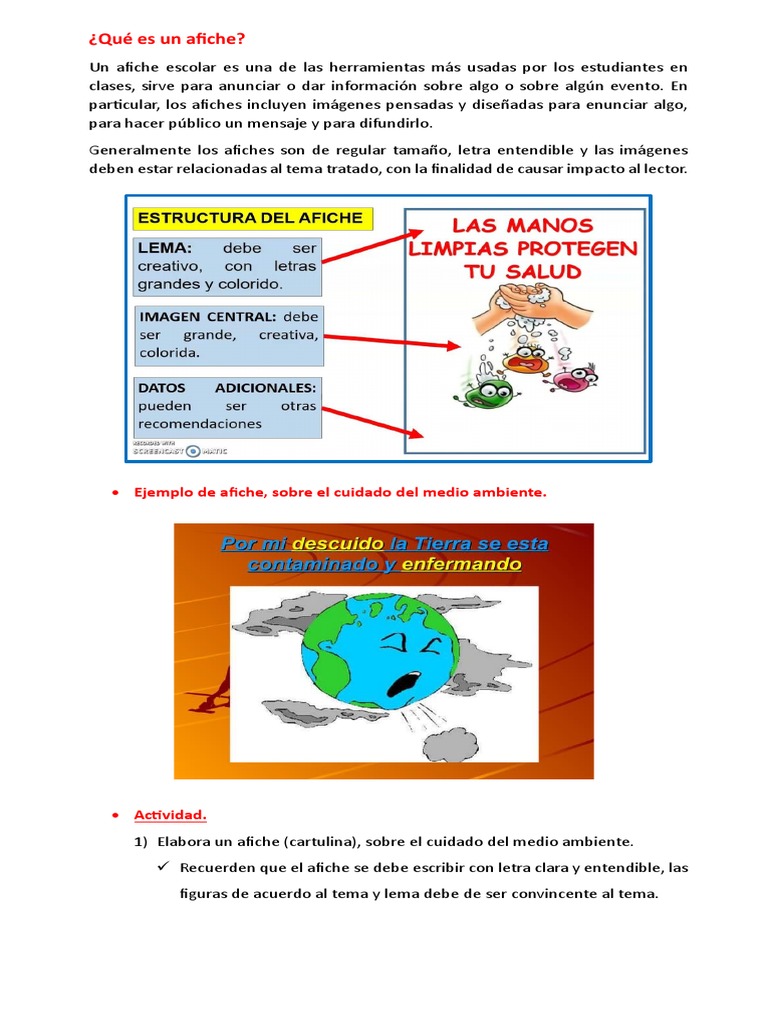 Qué Es Un Afiche. | PDF