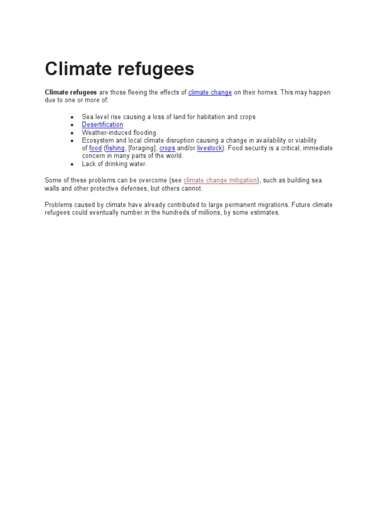 Climate Refugee | PDF