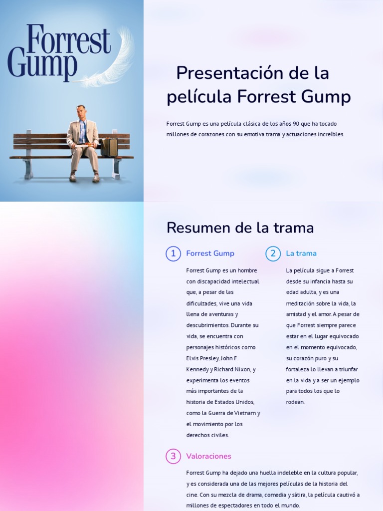 Presentación de La Película Forrest Gump | PDF