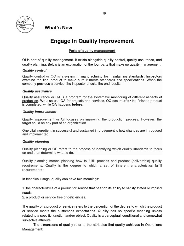 Lo3 Engage in Quality Improvement 1 | PDF | Quality Assurance | Scatter ...