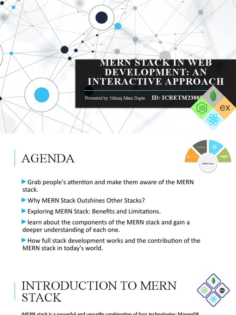 MERN STACK PresentationPPT | PDF | Java Script | Web Application