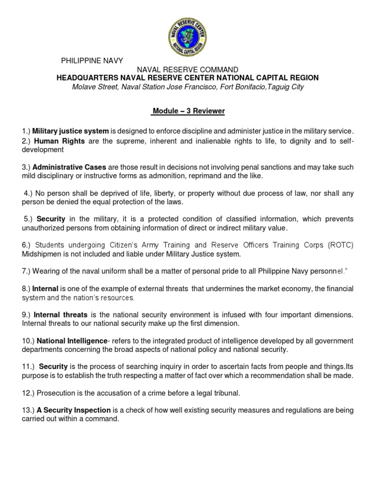 Module 3-Reviewer | PDF | Crime & Violence | Crimes