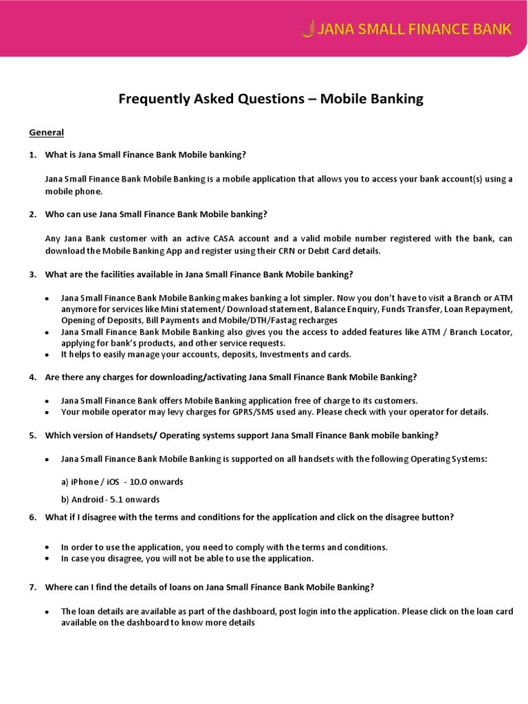 FAQ Mobile Banking | PDF | Banks | Debit Card