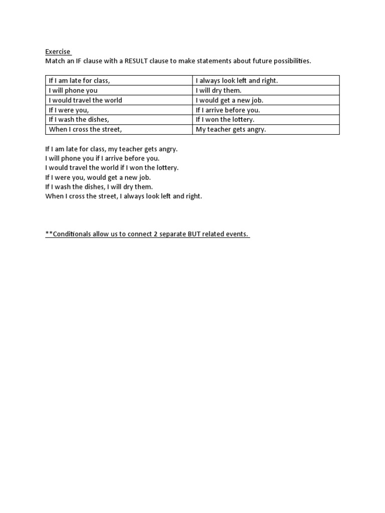 Zero, First, Second Conditionals | PDF | Linguistics | Language Mechanics