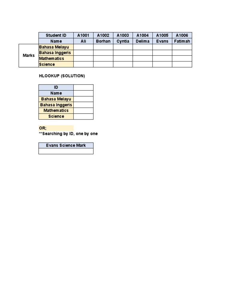 Chapter 2 - Hlookup - Question | PDF