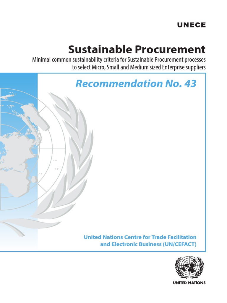 Sustainable Procurement Minimal common sustainability criteria for ...