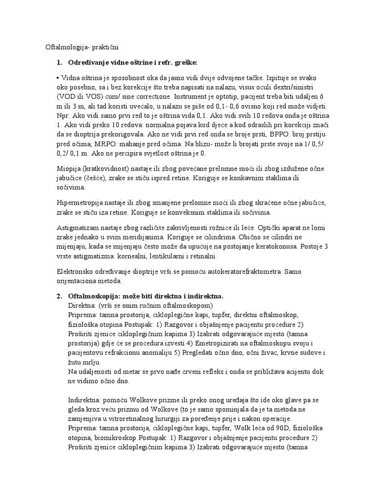 Oftalmologija | PDF