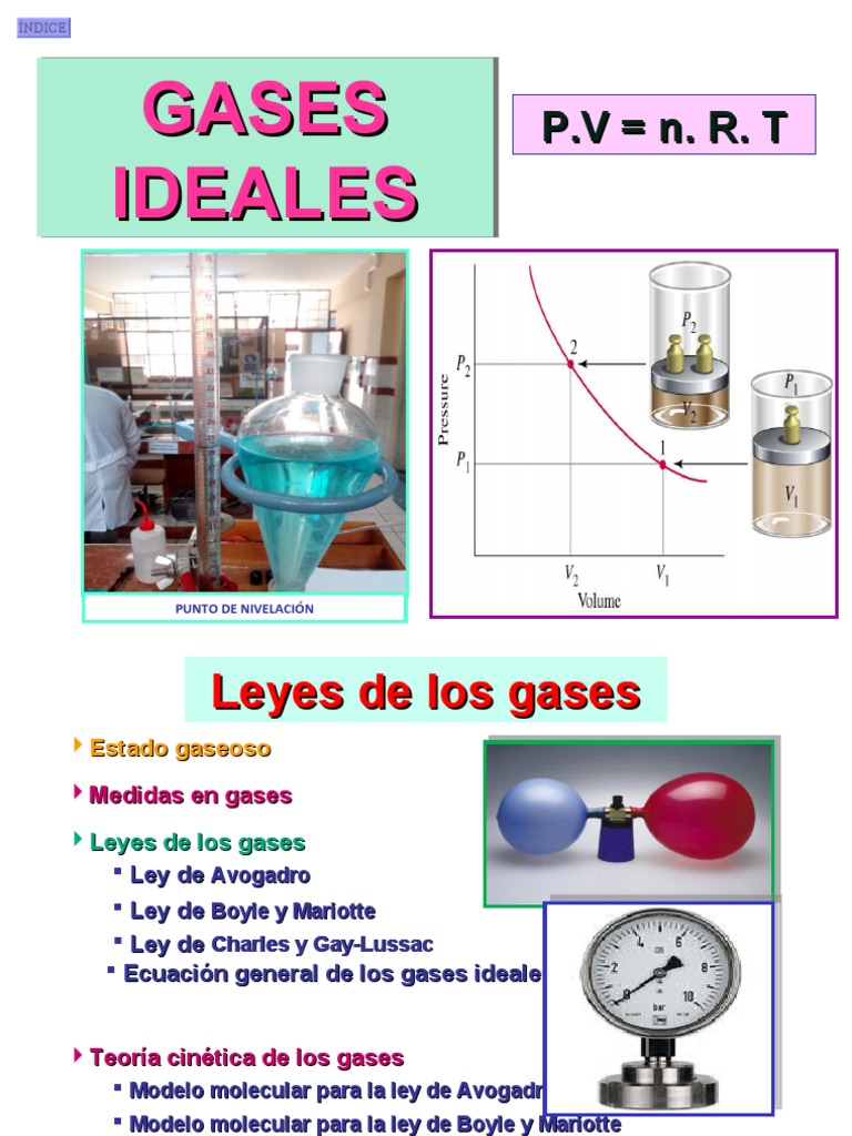Clase de Gases Ideales | PDF | Gases | Mole (Unidad)