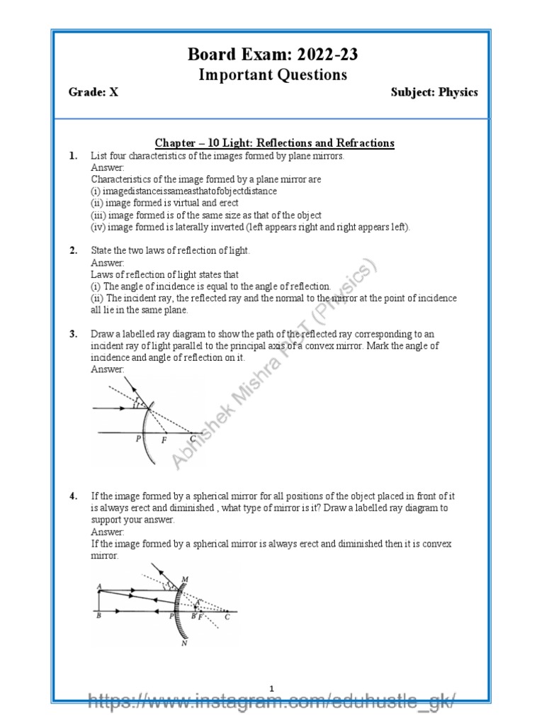 Grade X Physics Exam Prep | PDF | Magnetic Field | Series And Parallel ...
