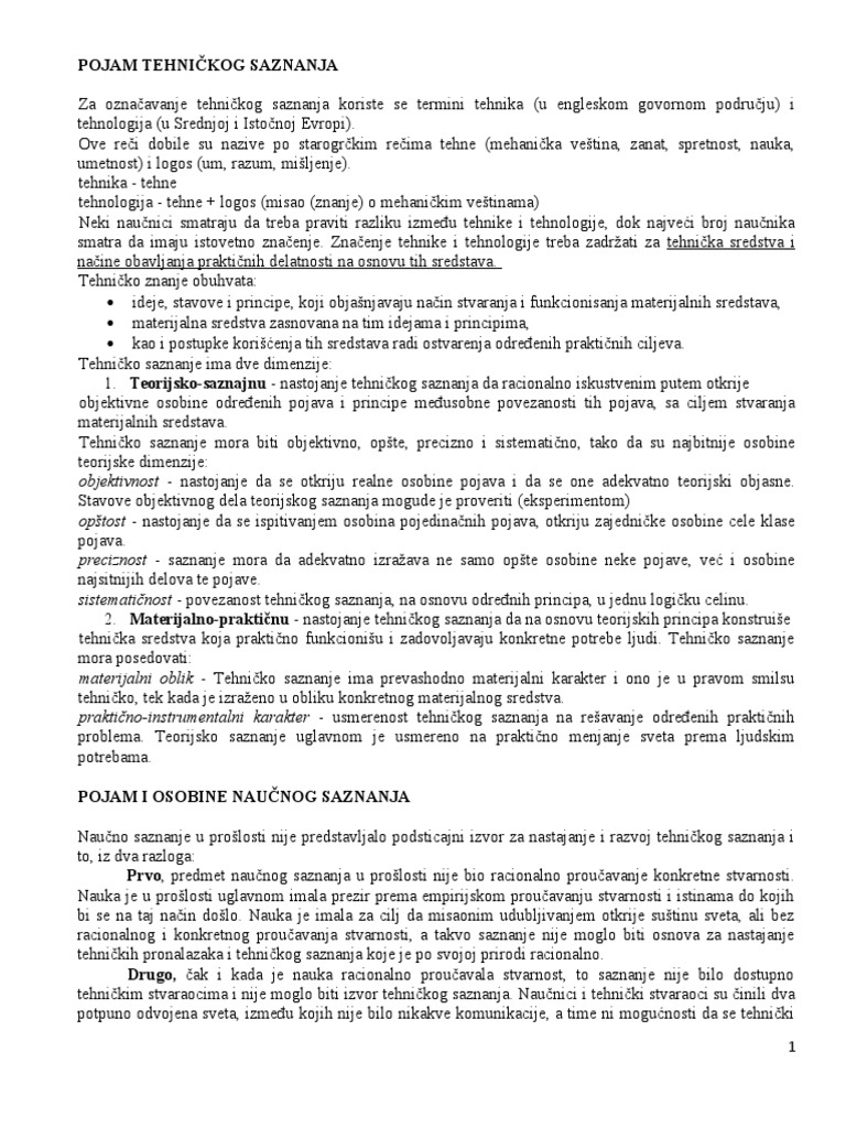 Ispitna Pitanja Sociologija Tehnike PDF | PDF