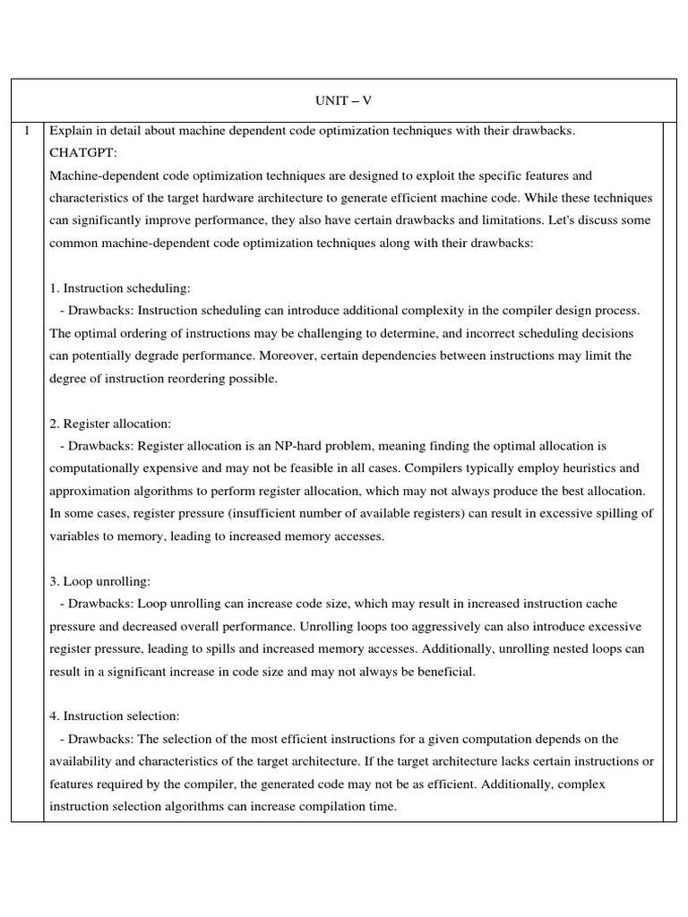 Unit 5 CD | PDF | Program Optimization | Control Flow