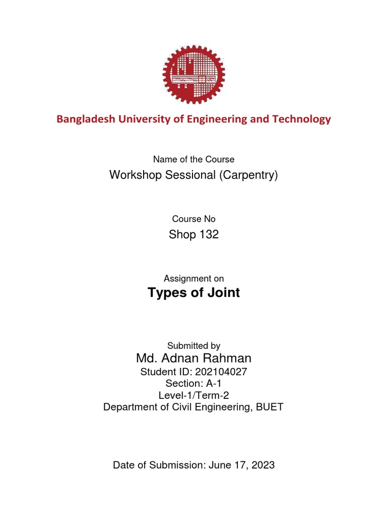 Carpentry Cover | PDF