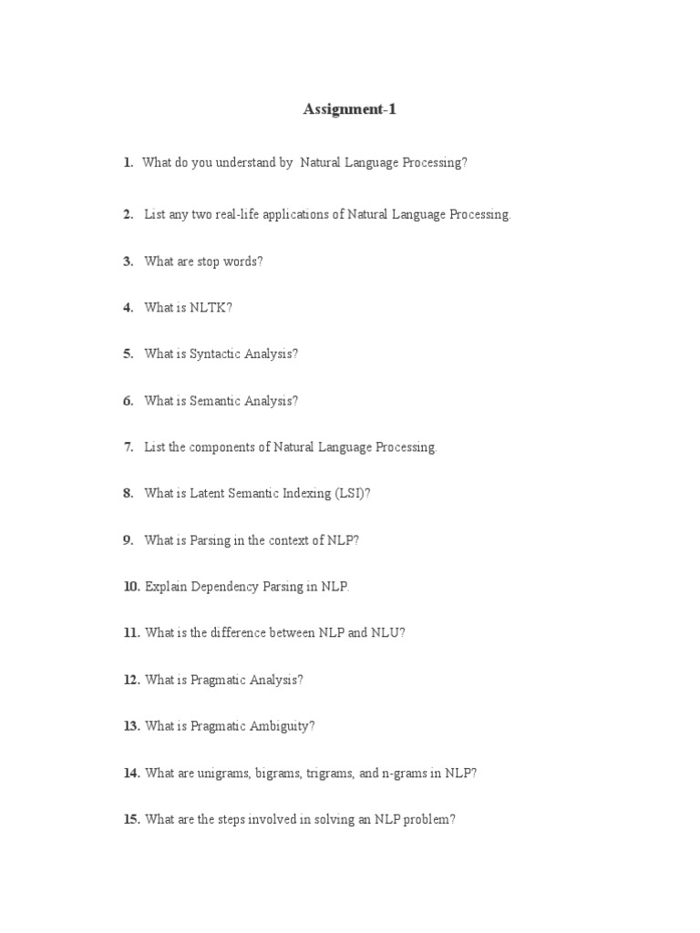 NLP1 | PDF