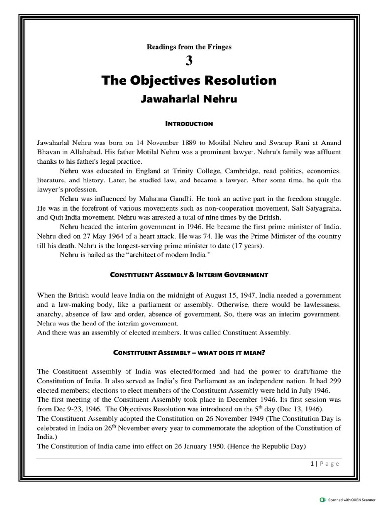 3.6. The Objectives Resolution COMPLETE NOTES-1 | PDF