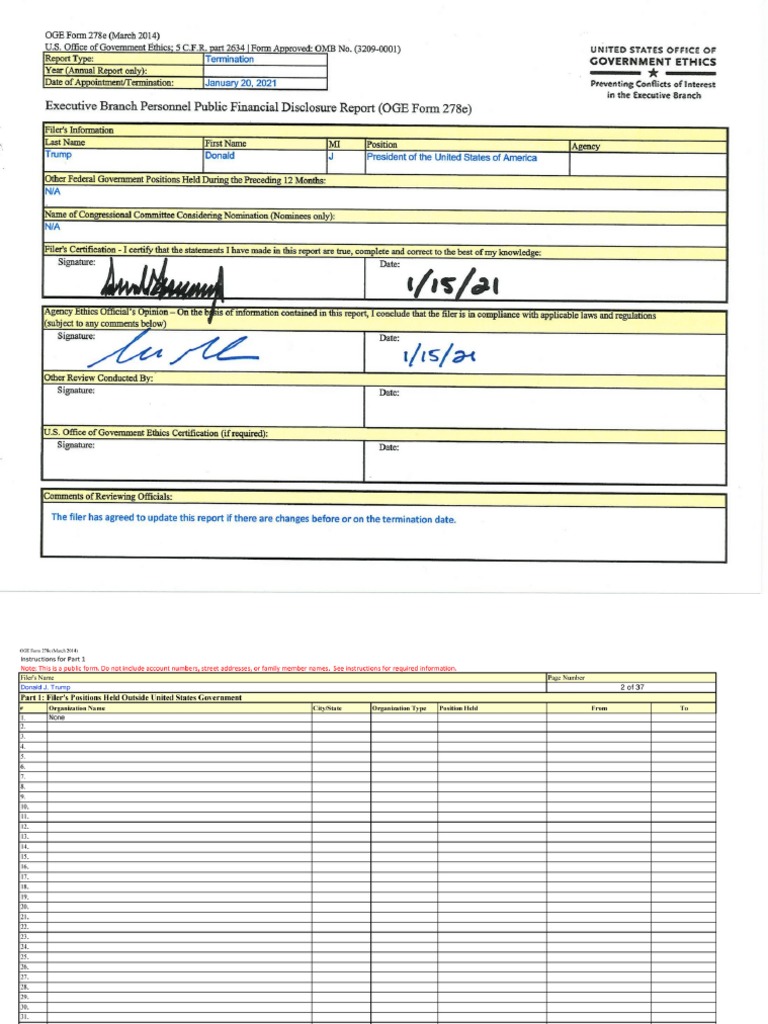 Trump Donald J Assets | PDF | Business