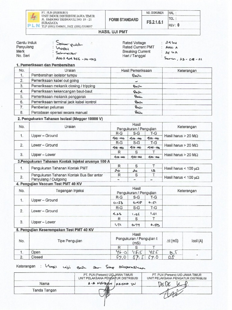 Uji Pmt Bus Section (Coupler) | PDF