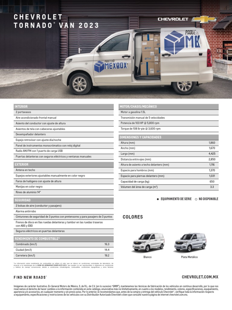 2023-tornado-fincha-tecnica | PDF | Bienes manufacturados | Vehículos